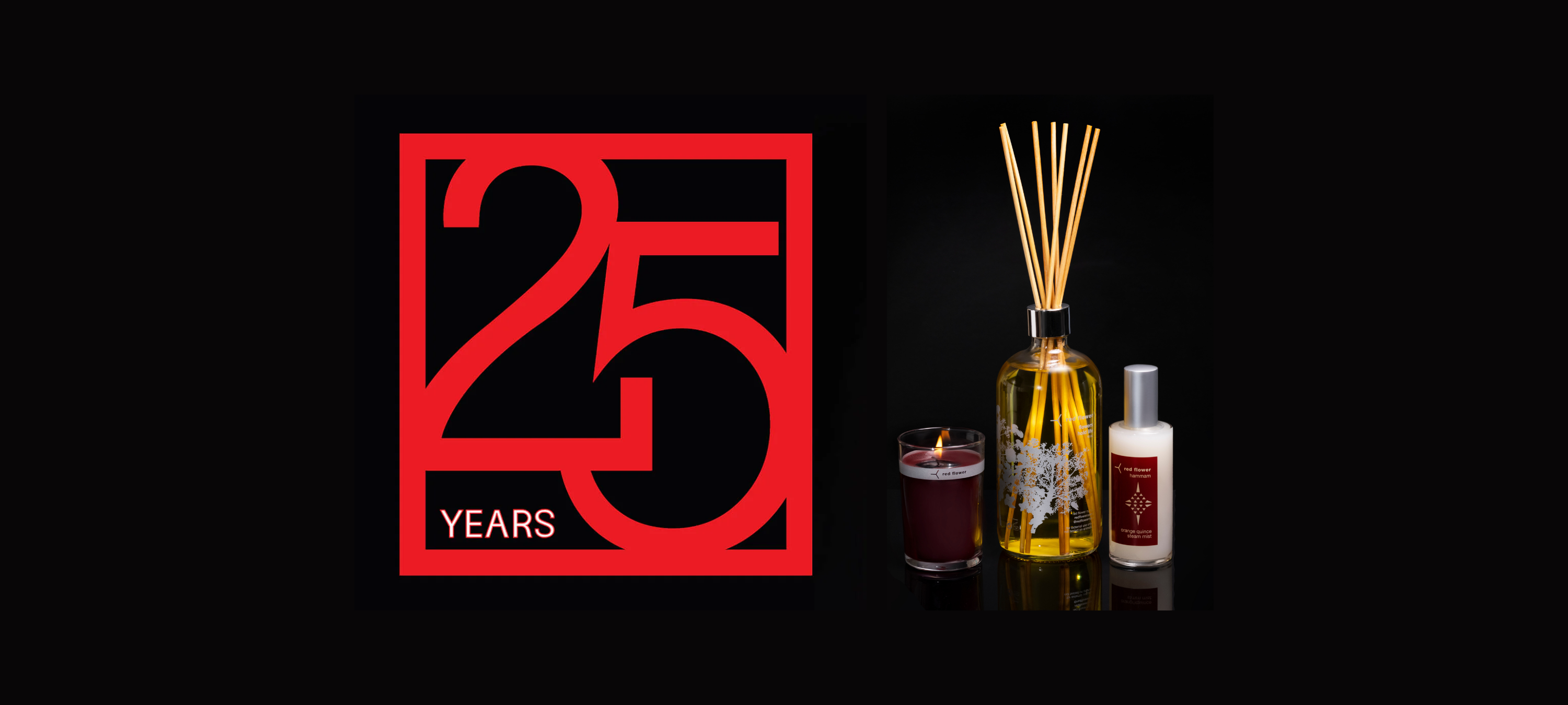 on 25 years – red flower