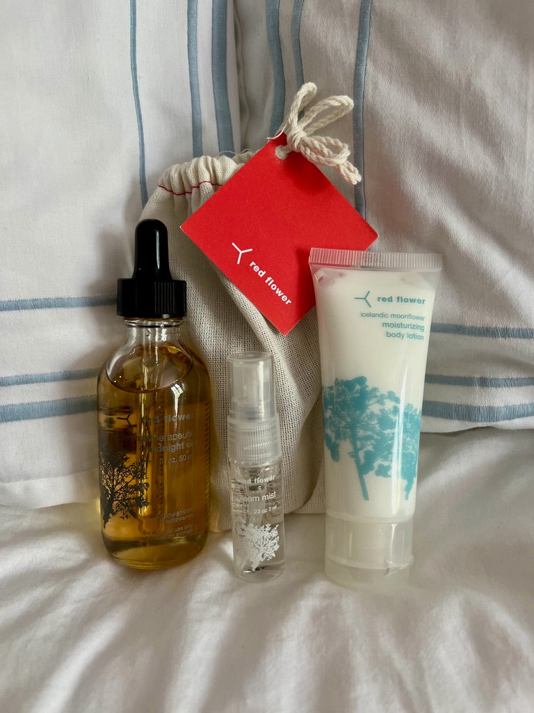 bedtime ritual for better sleep kit – red flower