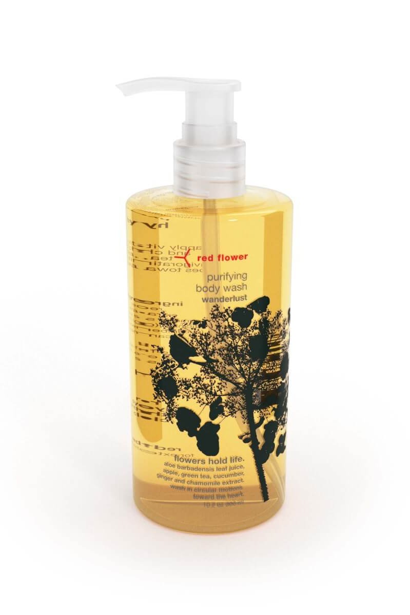 wanderlust purifying body wash – red flower