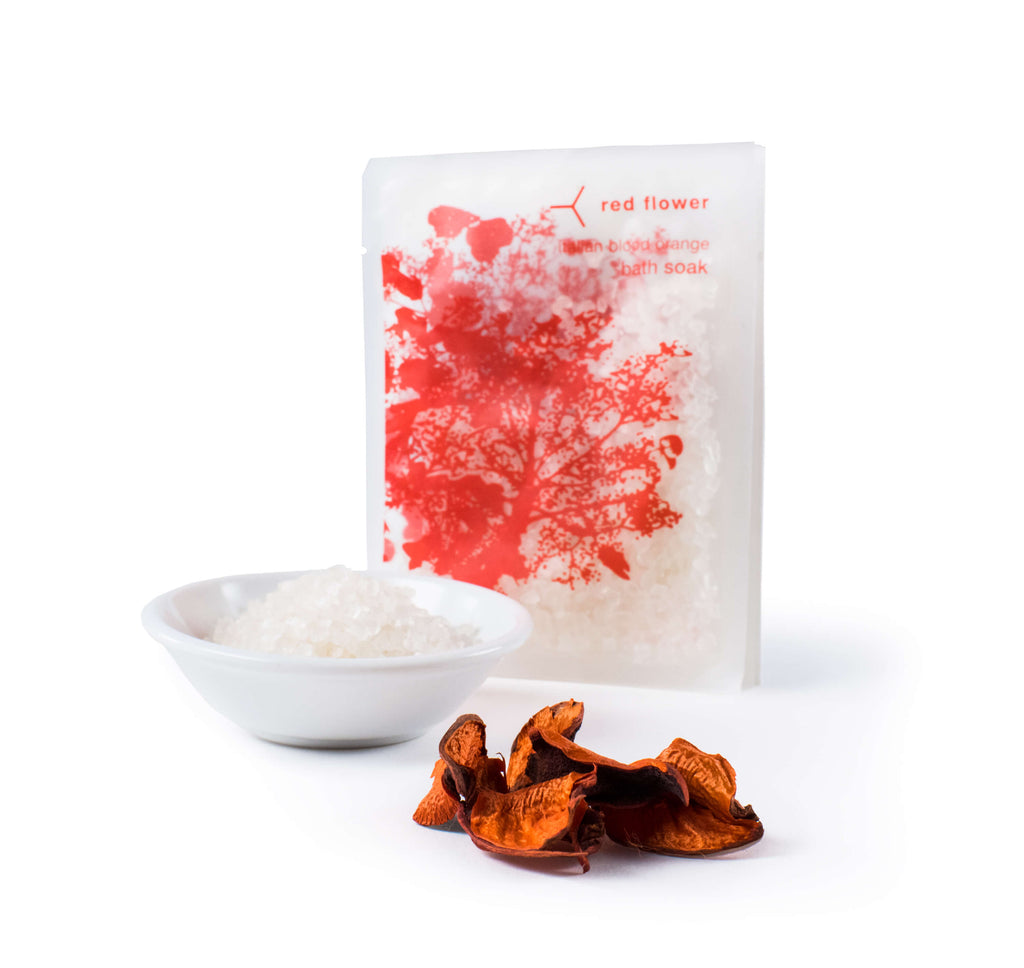 italian blood orange bath soaks set of 7 – red flower